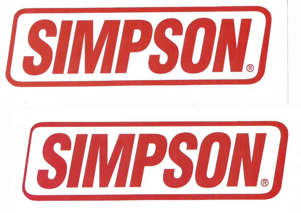 Simpson Racing Decals Stickers 7-3/4 Inches Paired | CrashDaddy Racing ...