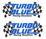Turbo Blue Racing Decals Stickers 9 Inches Paired | CrashDaddy Racing ...