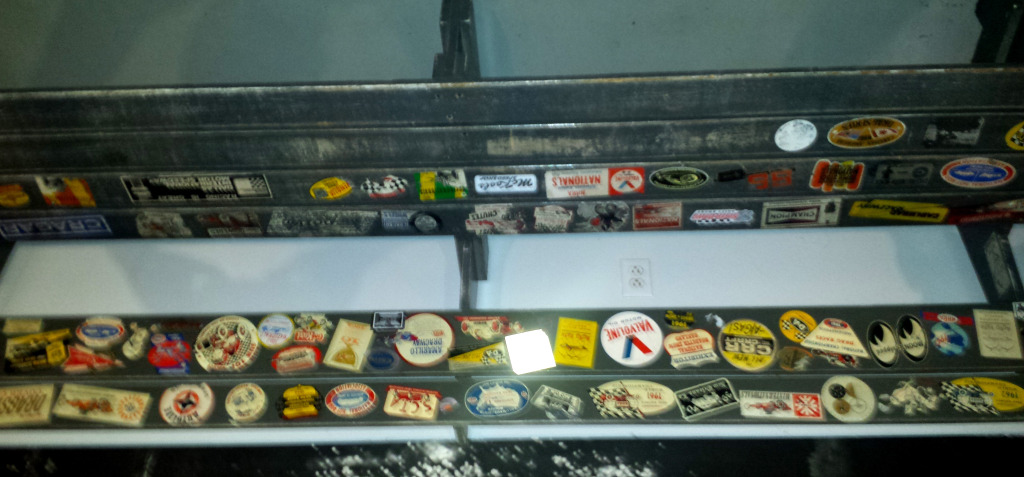 Bench With Old Racing Decals at NHRA Museum | CrashDaddy Racing ...