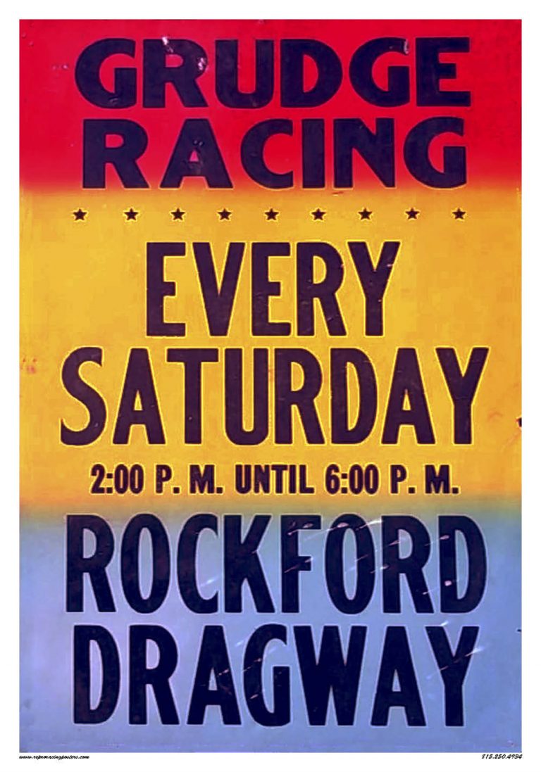 Rockford Dragway Grudge Racing Poster 1970's | CrashDaddy Racing ...