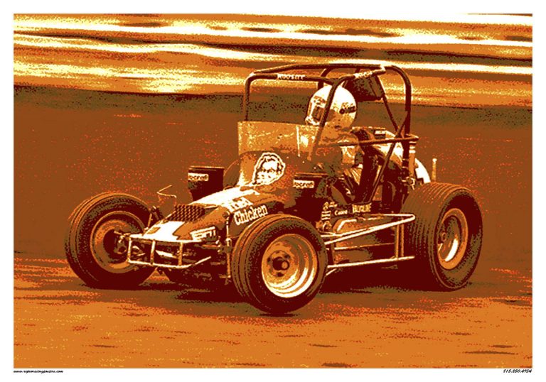 Rich Vogler KFC Racing Midget Poster Sideways | CrashDaddy Racing ...