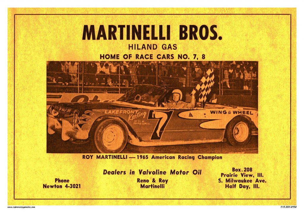 Raceway Park Martinelli Bros. Racing Poster 1960's | CrashDaddy Racing ...