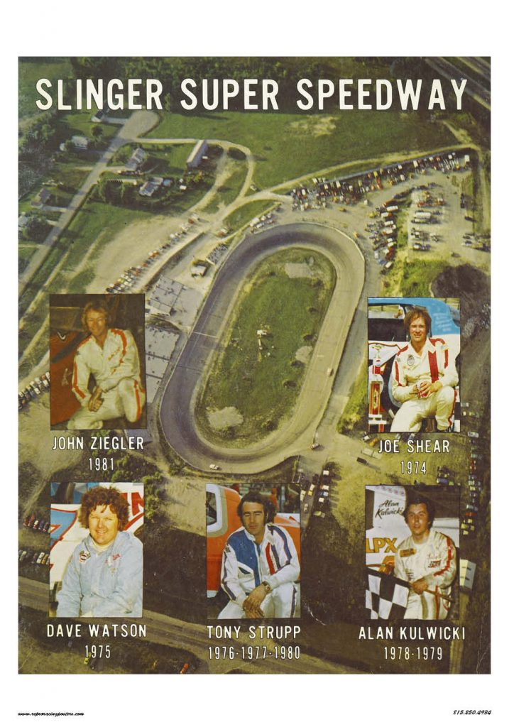 Slinger Super Speedway Racing Poster 1970's | CrashDaddy Racing ...