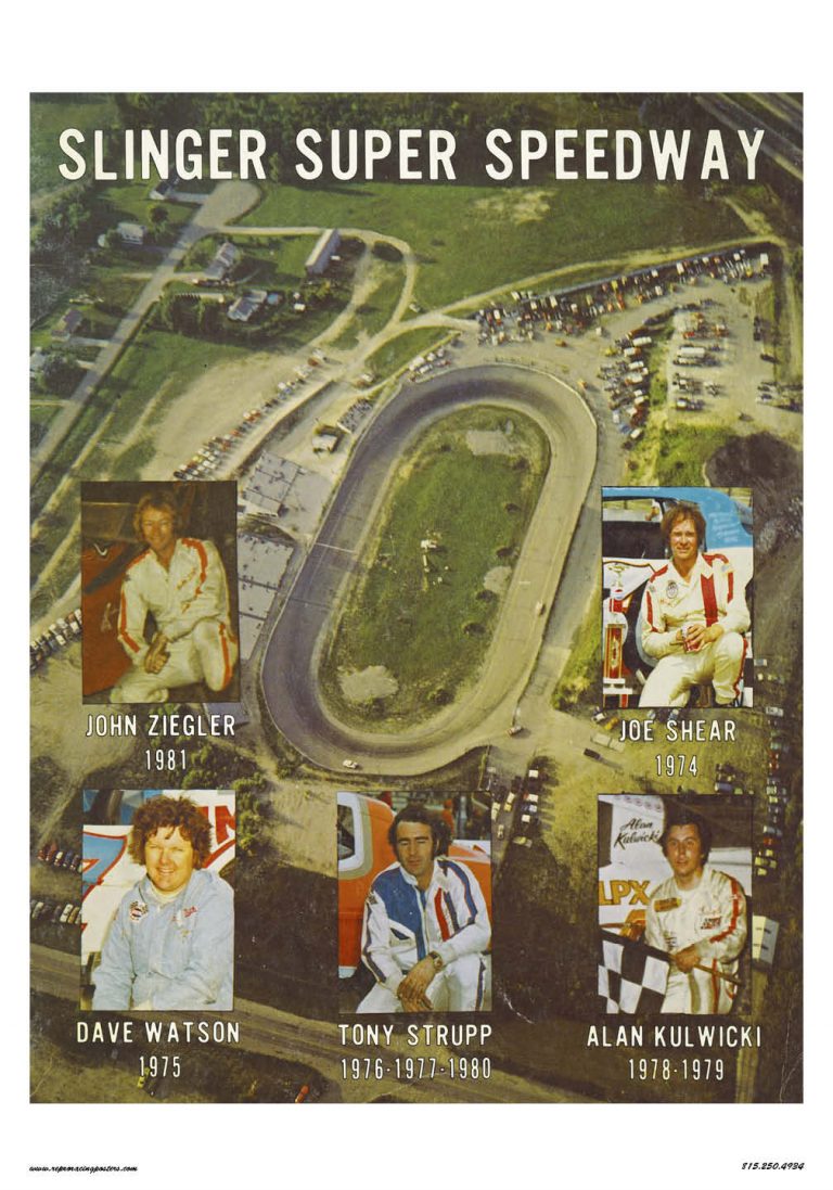Slinger Super Speedway Racing Poster 1970's | CrashDaddy Racing ...