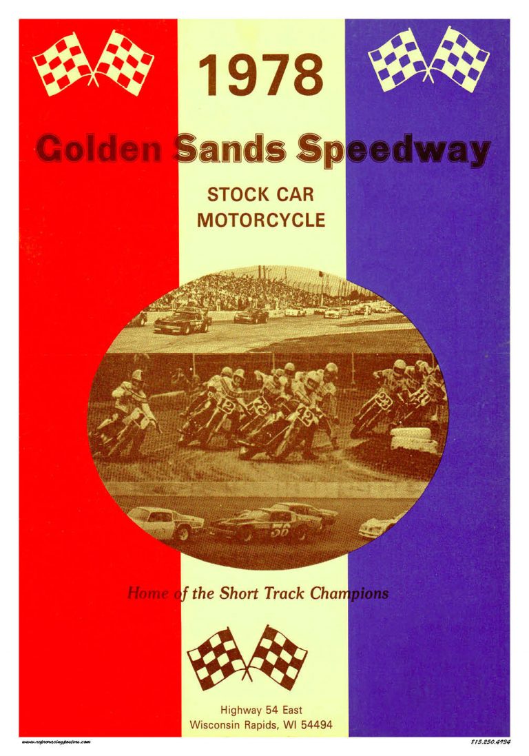 Golden Sands Speedway Racing Poster 1970's | CrashDaddy Racing ...