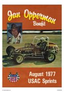 Jan Opperman Benefit Racing Poster 1970's | CrashDaddy Racing Decals
