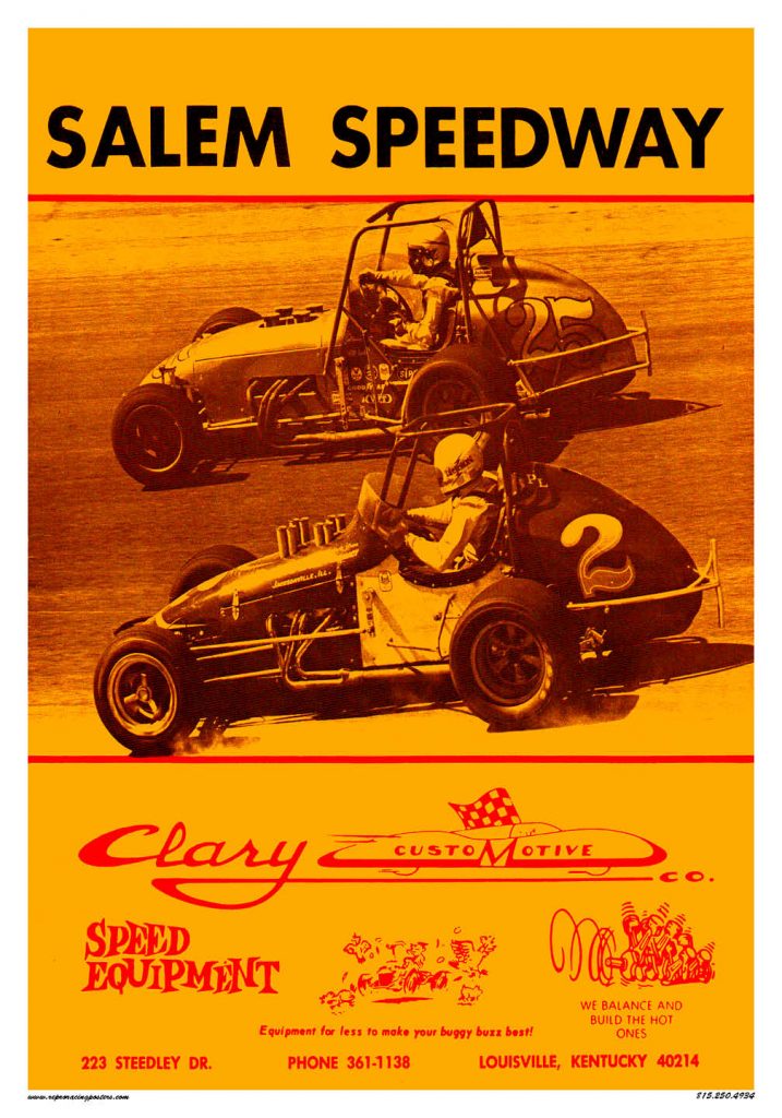 Salem Speedway (KY) Racing Poster 1970's | CrashDaddy Racing ...