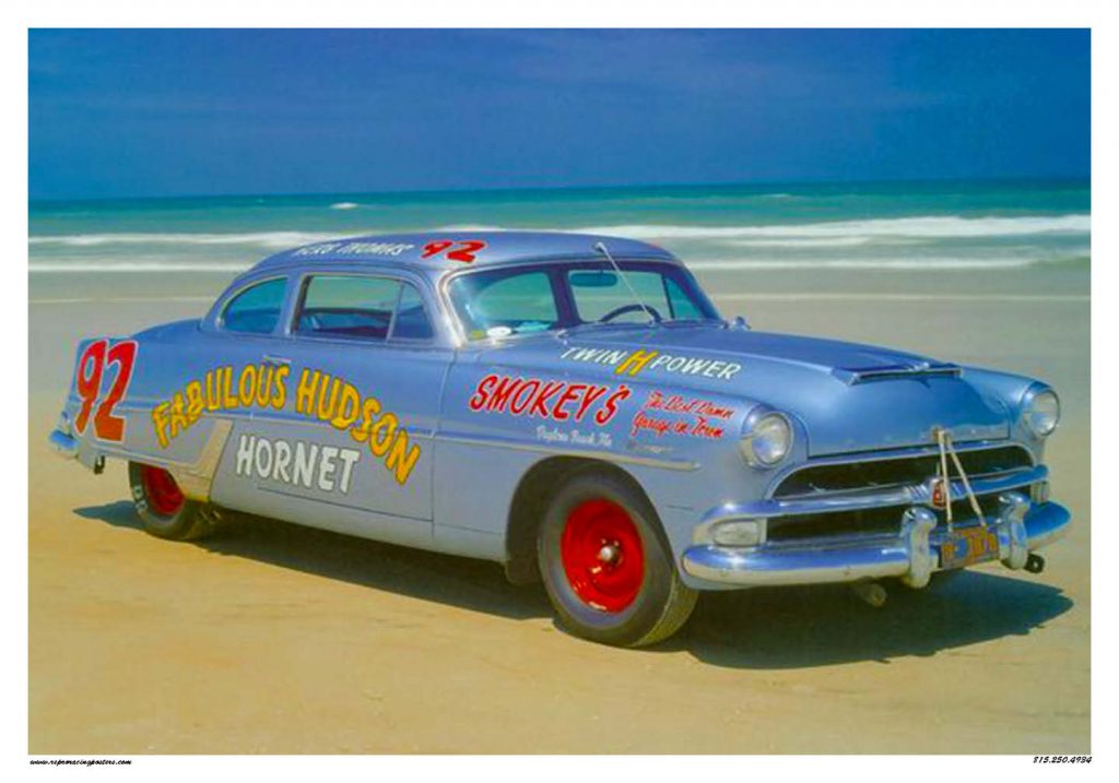 Smokey's Hudson Hornet Racing Poster 1950's | CrashDaddy Racing ...