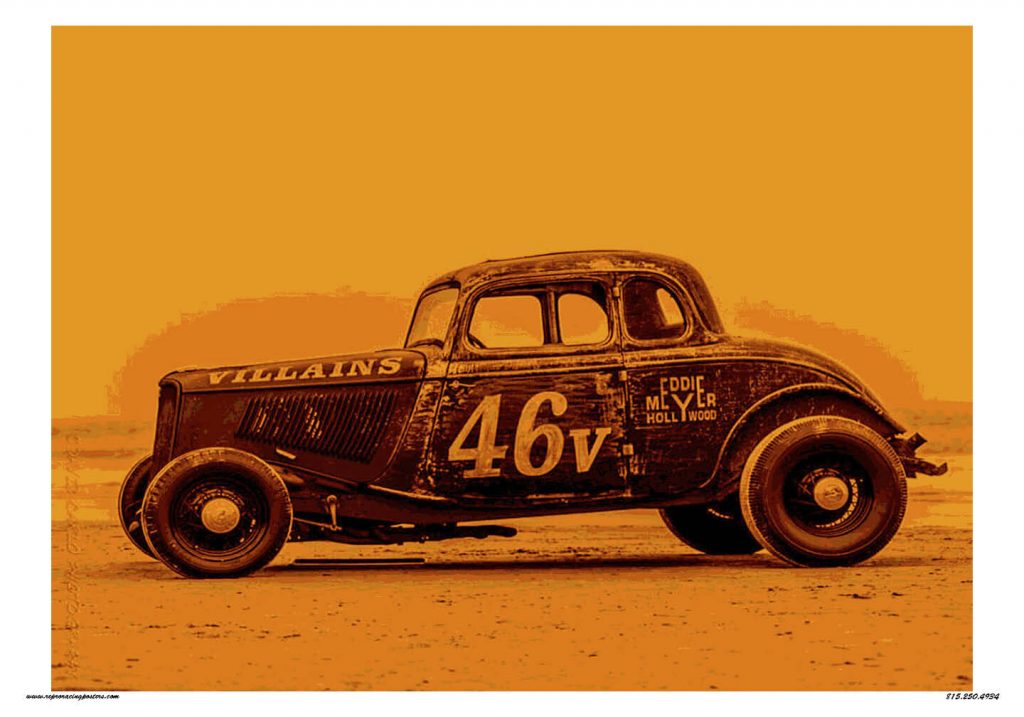 Villans Ford Coupe Jalopy Racing Poster 1950's | CrashDaddy Racing ...