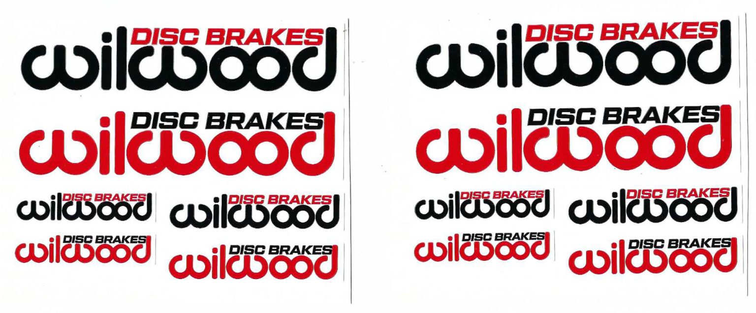 Wilwood Racing Decal Sticker Sheet of 6 Paired | CrashDaddy Racing ...
